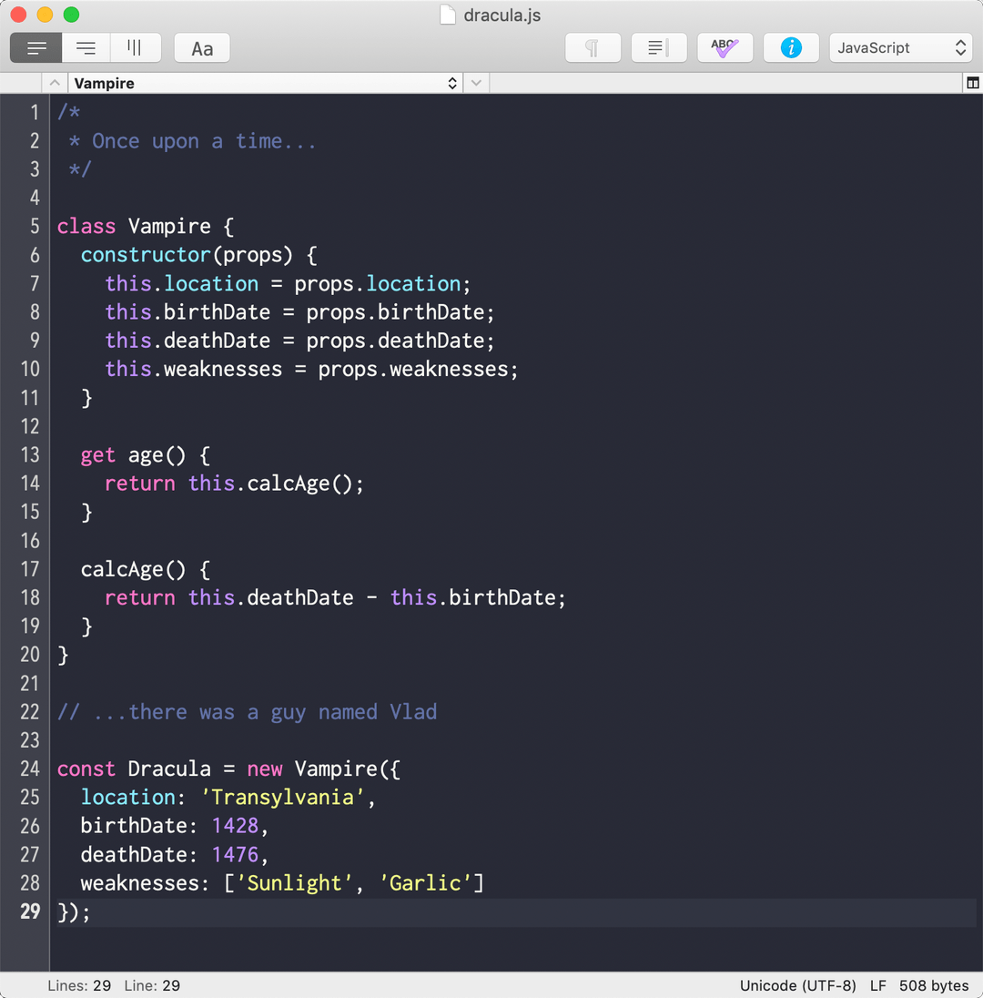 CotEditor - Dracula Theme