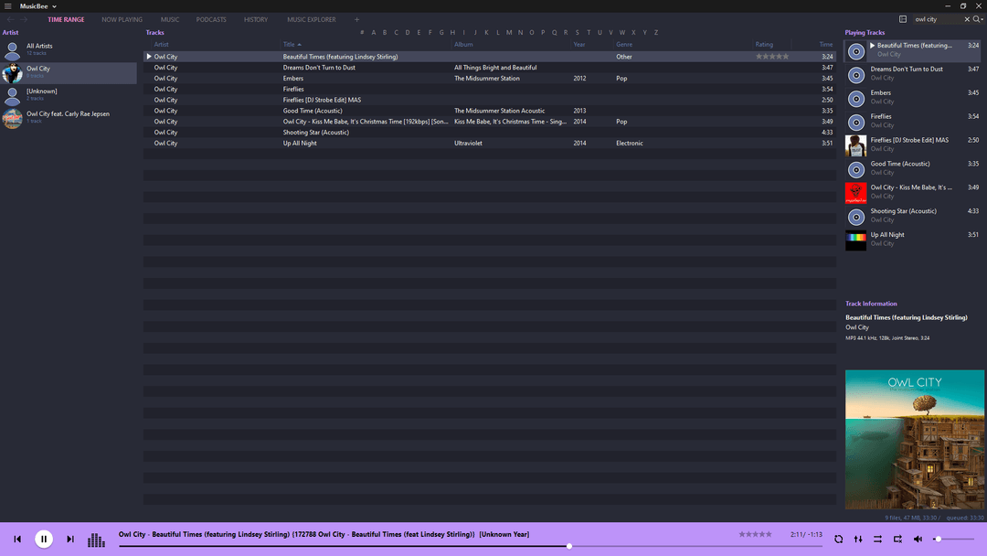 MusicBee - Dracula Theme
