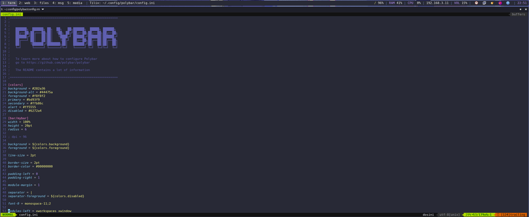 Polybar - Dracula Theme