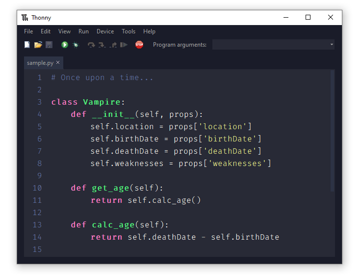 Thonny - Dracula Theme