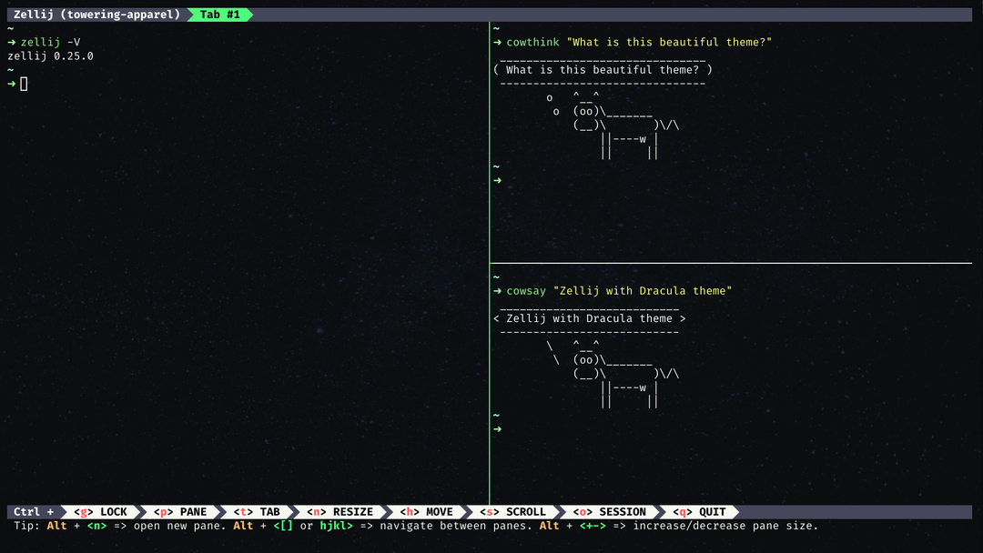Zellij - Dracula Theme
